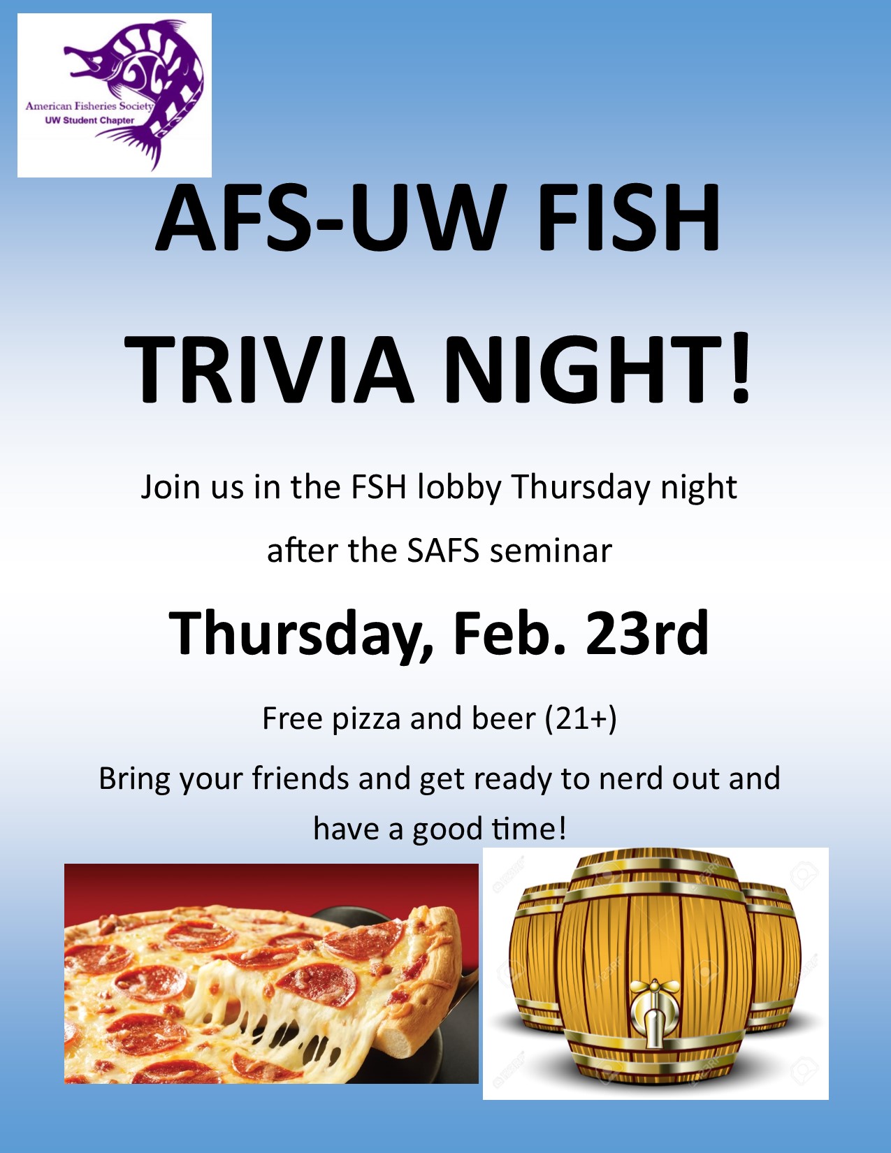 American Fisheries Society UW Fish Trivia Night (2/23)